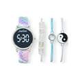 Justice Unisex 4pc Set with Braided Strap Watch and Matching Yin Yang ...