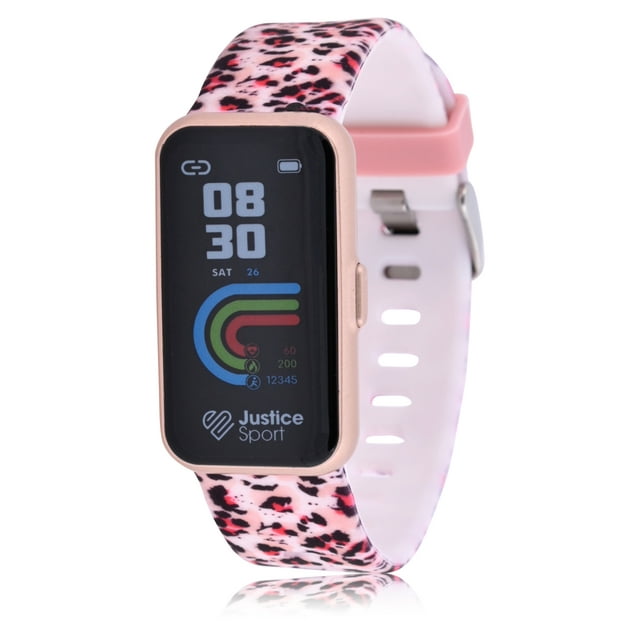 Justice Unisex Child Smart Tracker Watch in Pink Leopard Print ...