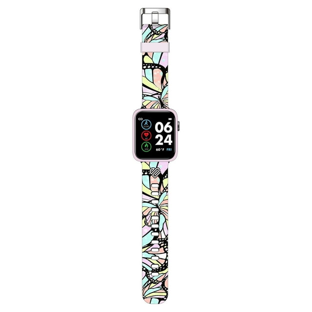 Justice Unisex Tween Smart Watch with Silicone Strap in Butterfly Tie ...