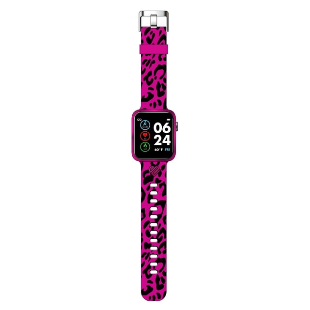 Justice Unisex Tween Smart Watch with Silicone Strap in Pink and Black ...