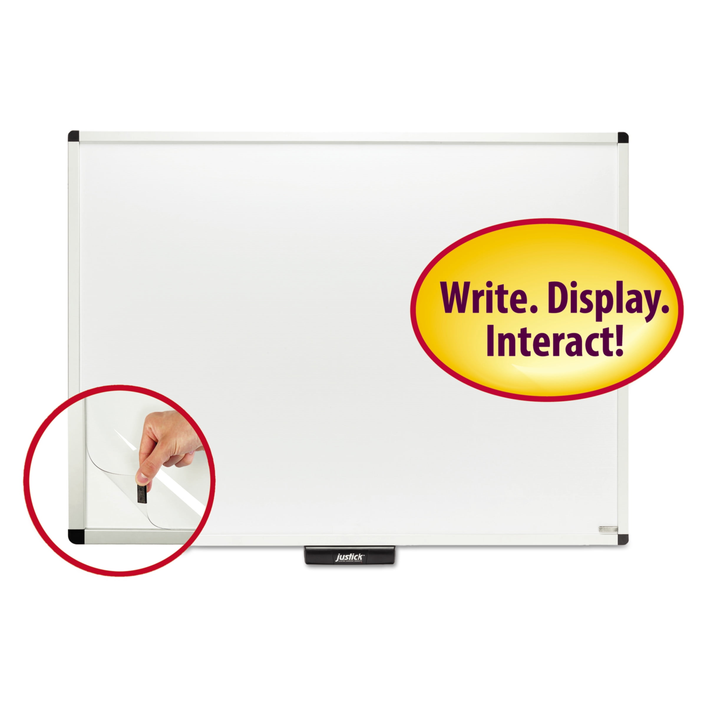 Justick by Smead Electro-Surface Dry-Erase Board w/ Clear Overlay ...