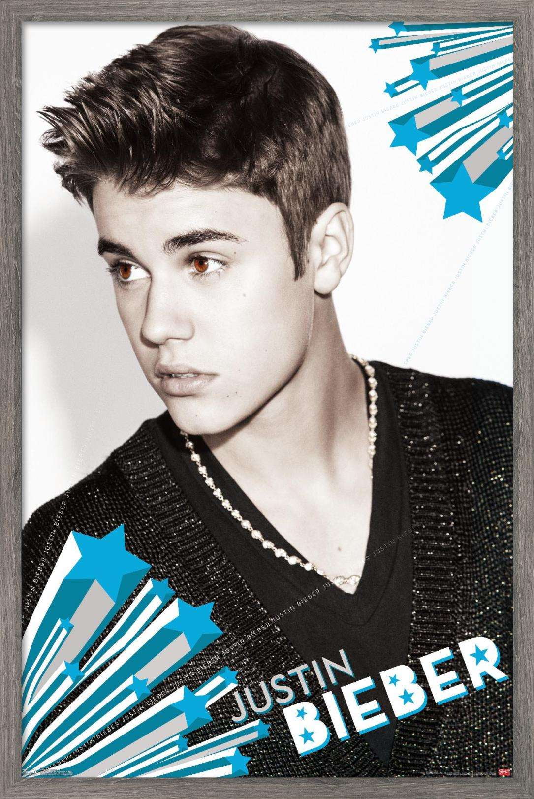 Justin Bieber - Awesome Wall Poster, 14.725" x 22.375", Framed ...