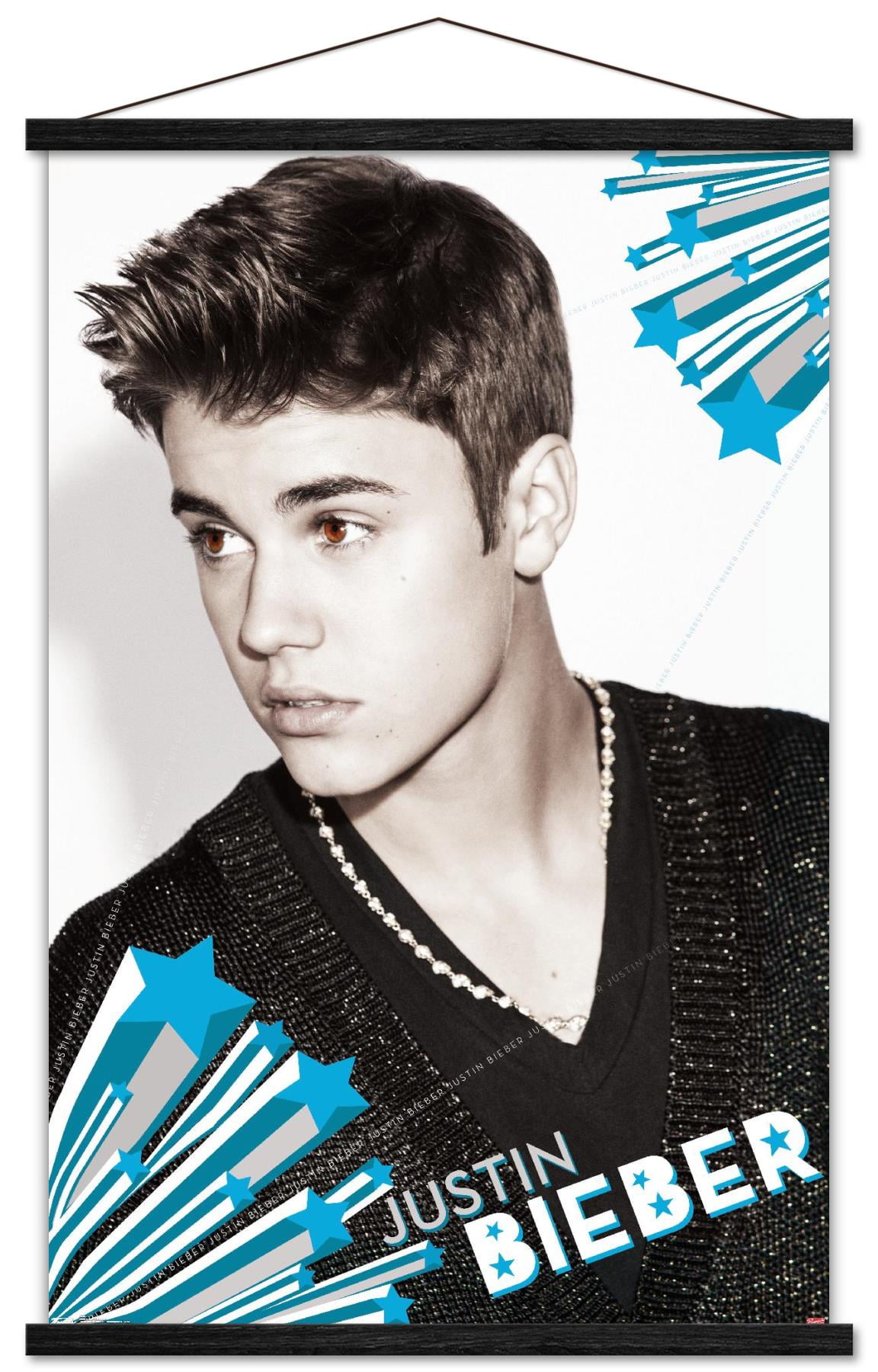 Justin Bieber - Awesome Wall Poster with Wooden Magnetic Frame, 22.375 ...