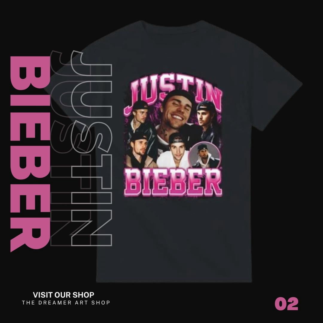 Justin Bieber - Hot Pink - Varsity Style - Heavyweight Unisex Crewneck ...