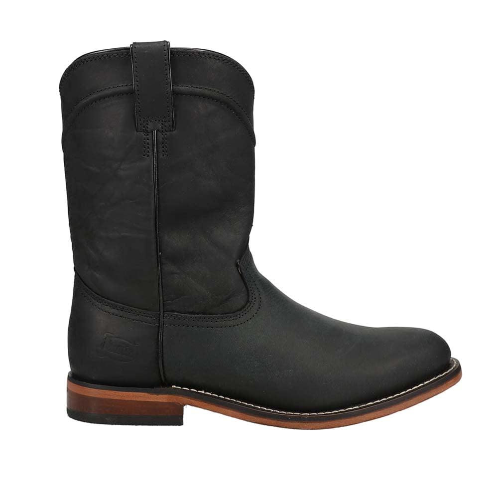 Justin Boots Mens Braswell 10 Inch Round Toe Pull On Cowboy Mid Calf ...