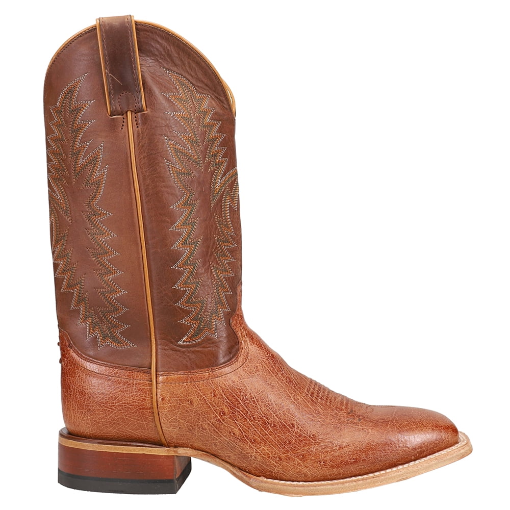 Justin Boots Mens Breck 13 Inch Smooth Ostrich Square Toe Cowboy Mid ...