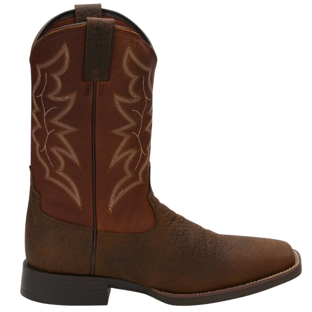 Justin Boots Mens Chet 11 Inch Square Toe Cowboy Mid Calf Boots ...