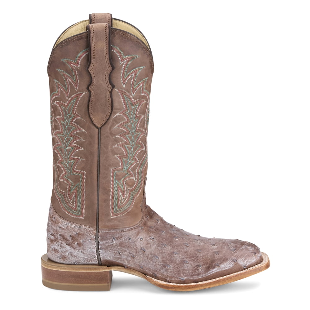 Justin Boots Mens Chisolm Full Quill Ostrich Square Toe Pull On Cowboy ...