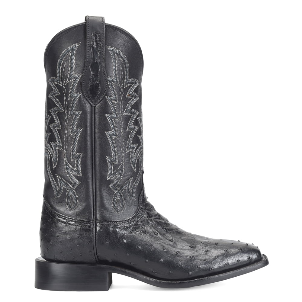 Justin Boots Mens Gs 12 Inch French Quill Ostrich Square Toe Pull On ...