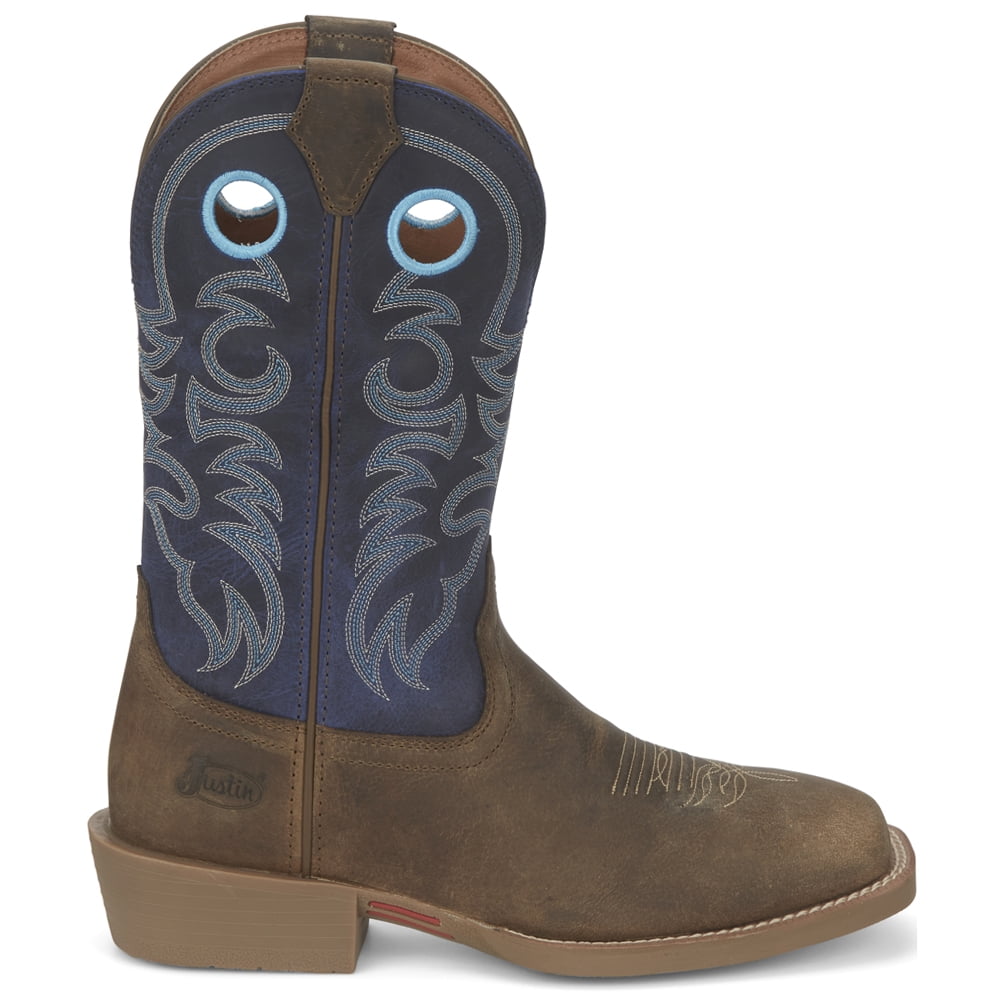 Justin Boots Mens Muley 12 Inch Square Toe Cowboy Mid Calf Boots ...