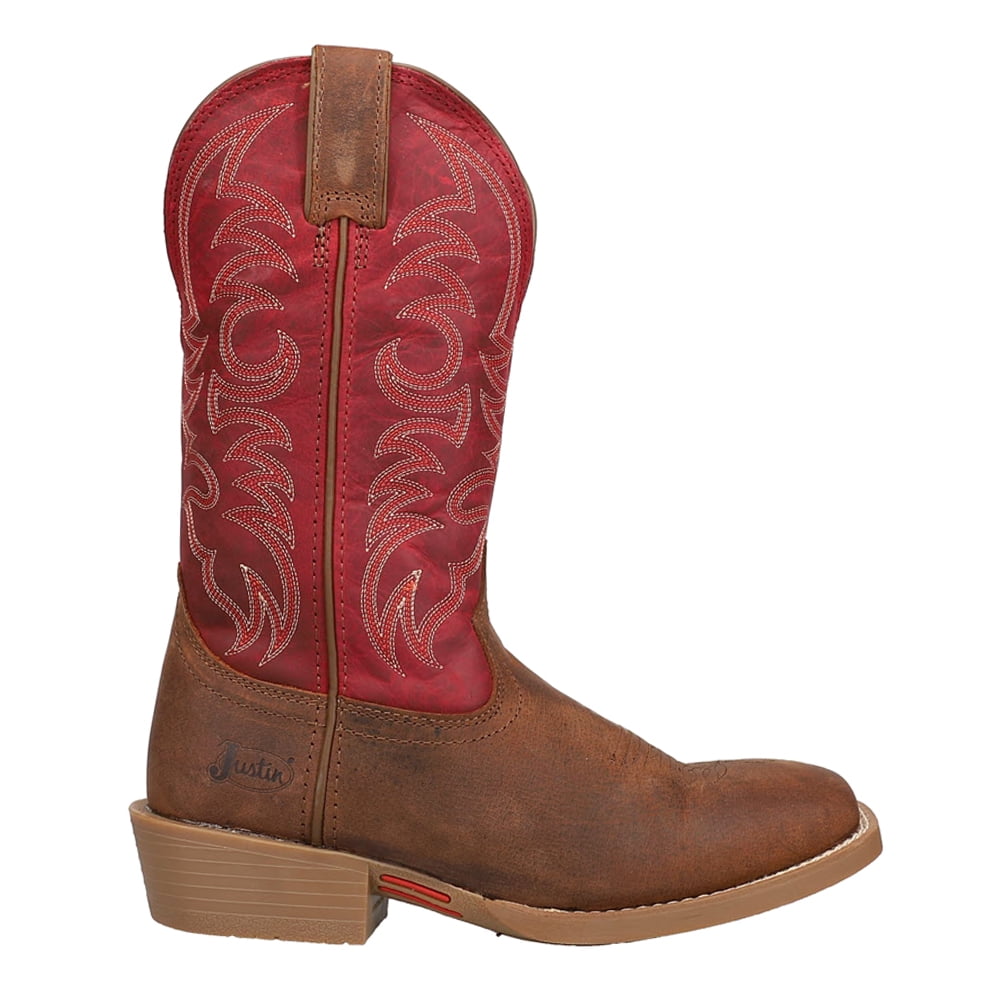Justin Boots Mens Muley 12 Inch Square Toe Cowboy Mid Calf Boots ...