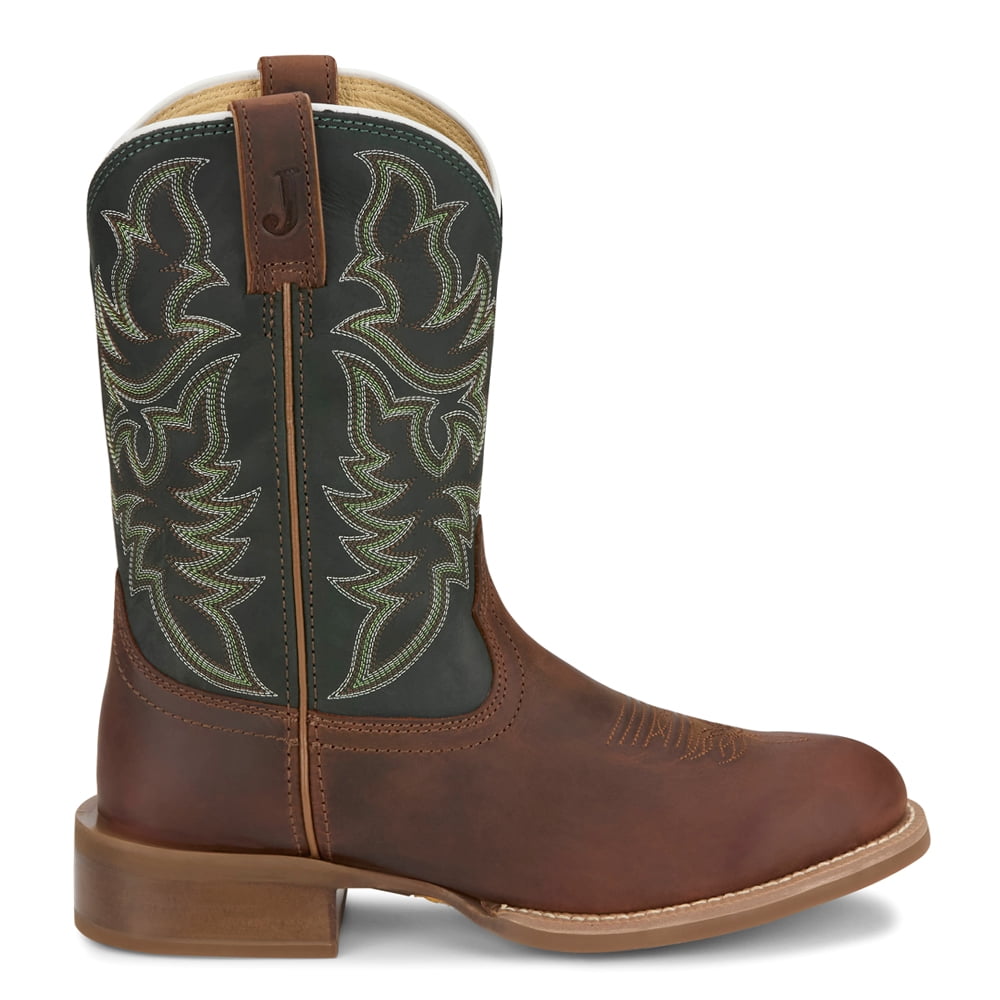 Justin Boots Mens Wild Bill Round Toe Pull On Cowboy Mid Calf Boots ...