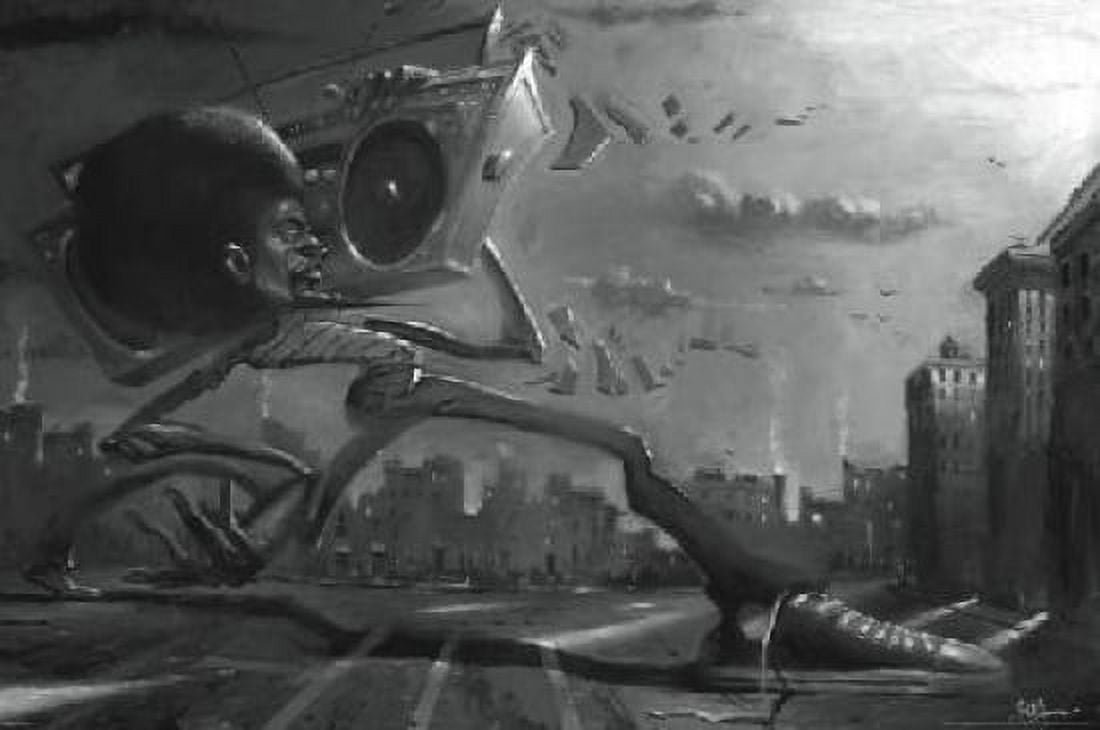 Justin Bua Boom Box Laminated Poster (36 x 24) - Walmart.com