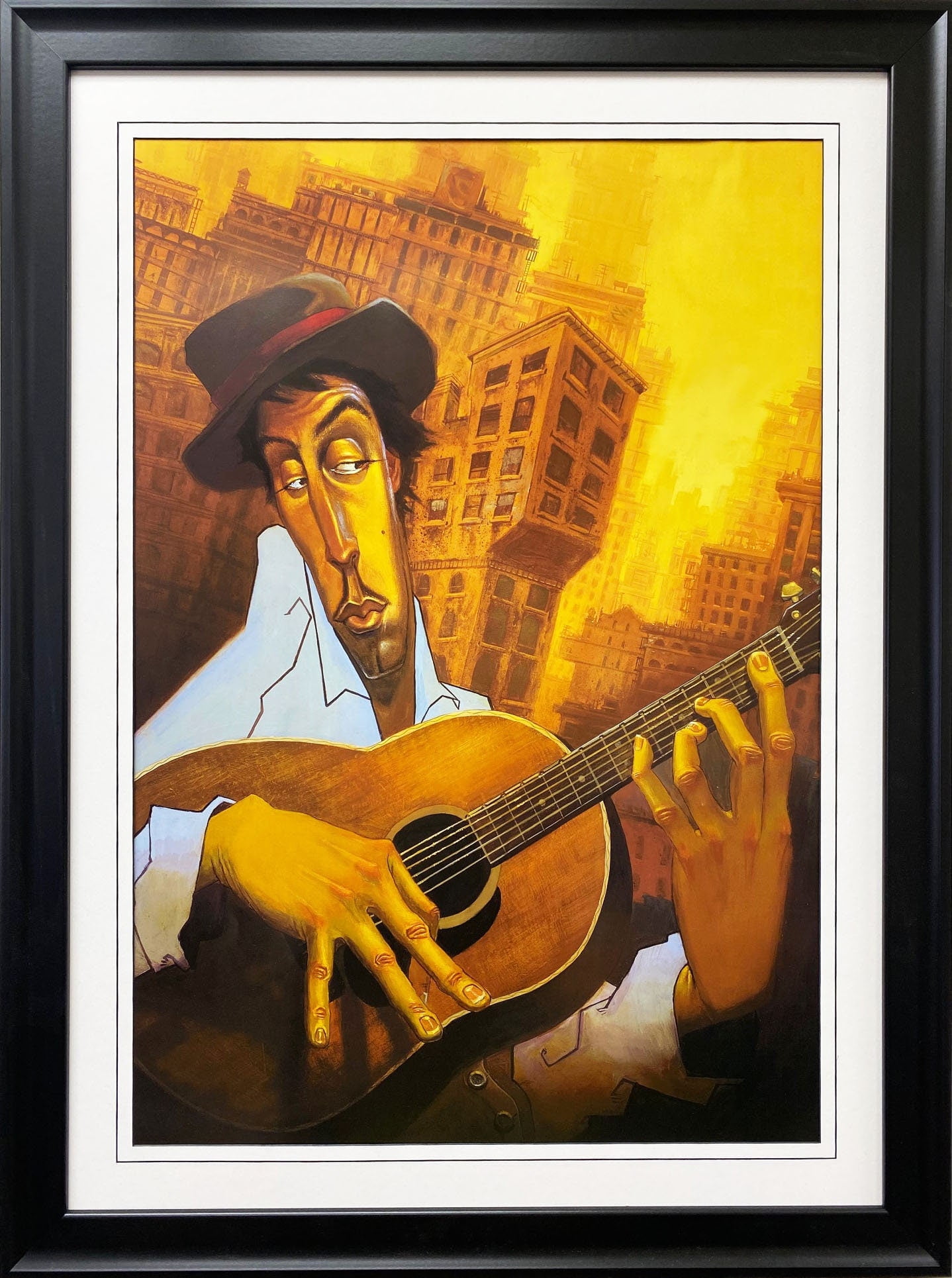 Justin Bua "El Guitarista" Custom FRAMED African American Art Generic ...