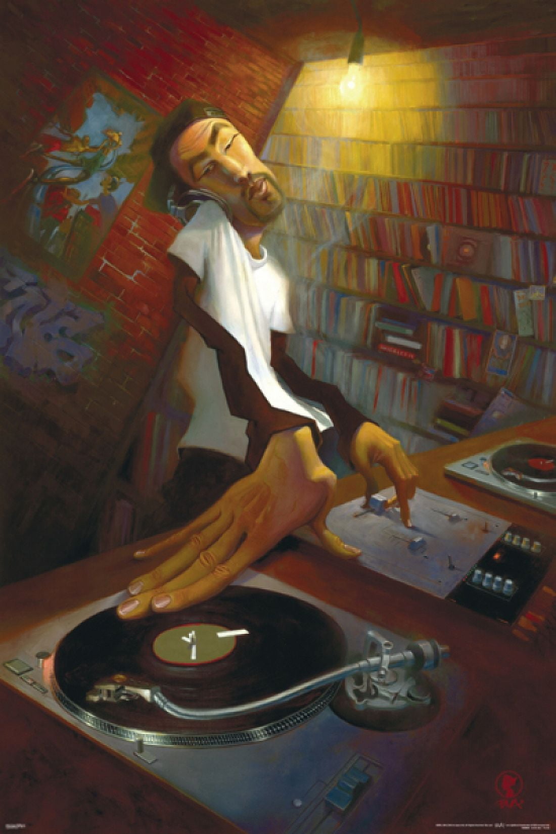 Justin Bua - The DJ Poster (24 x 36) - Walmart.com