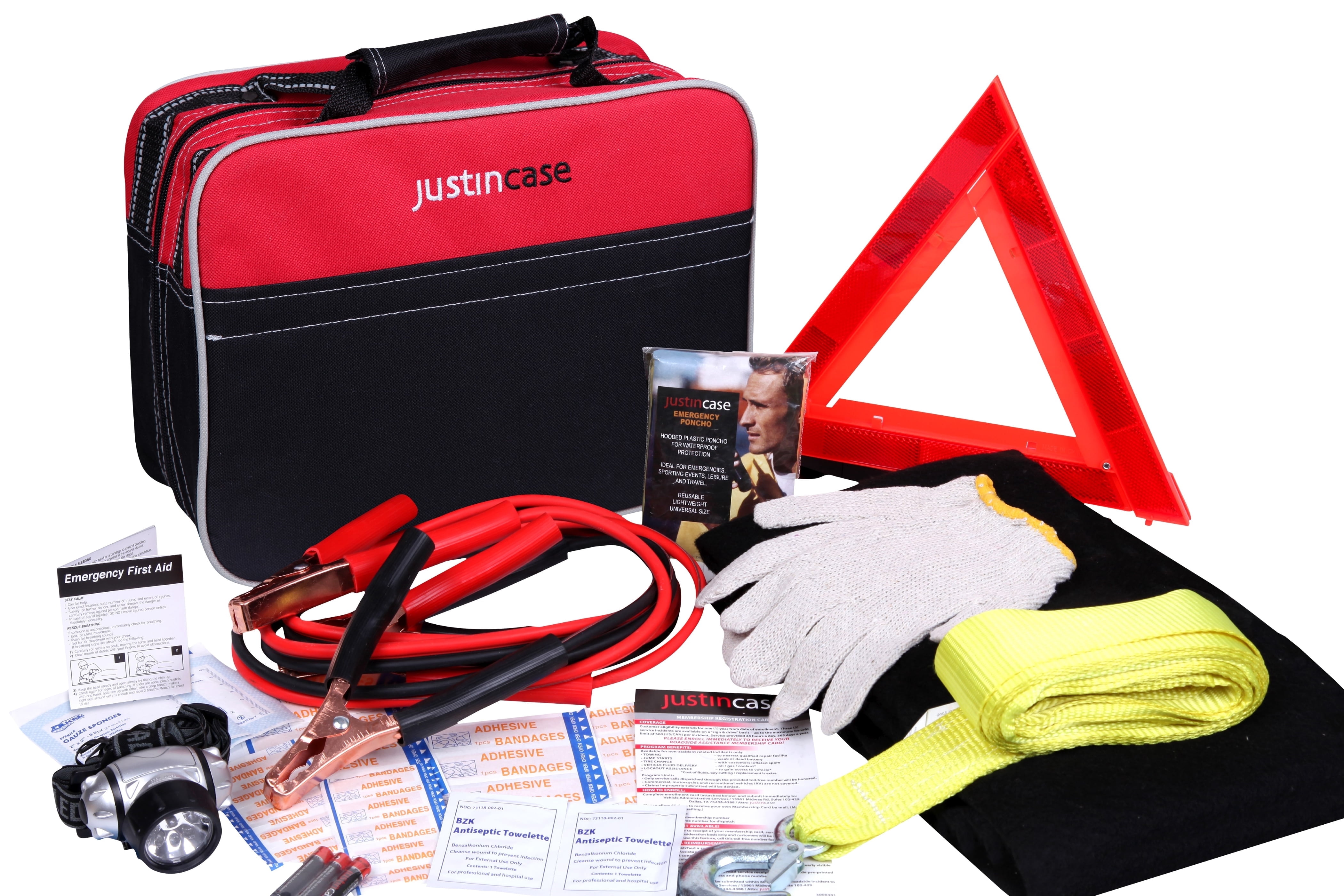 Justin Case Premium Safety Kit, 365-Day Roadside Assistance, Emergency ...