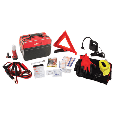 First Secure 90-Piece Car Emergency Roadside & First Aid Kit ...