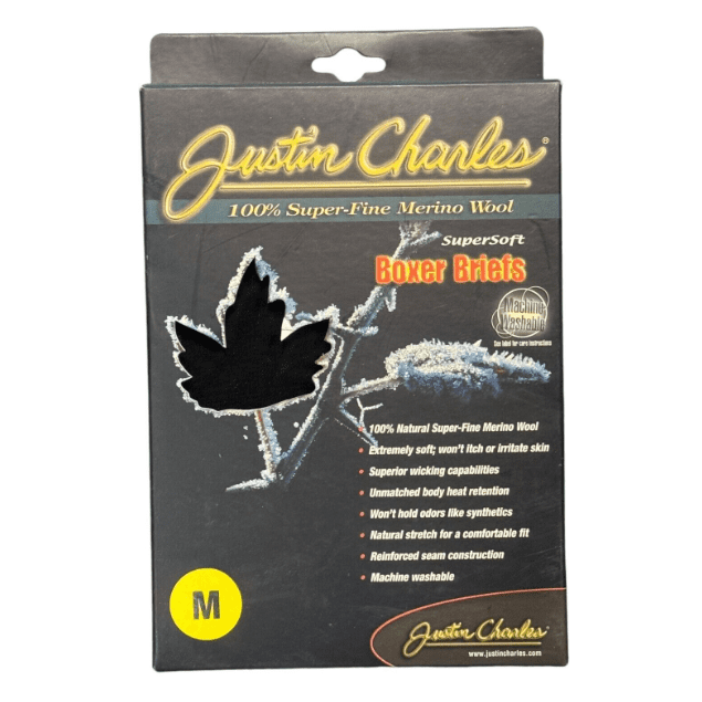 Justin Charles Size Medium 100% Merino Wool Men Midweight Thermal Layer ...