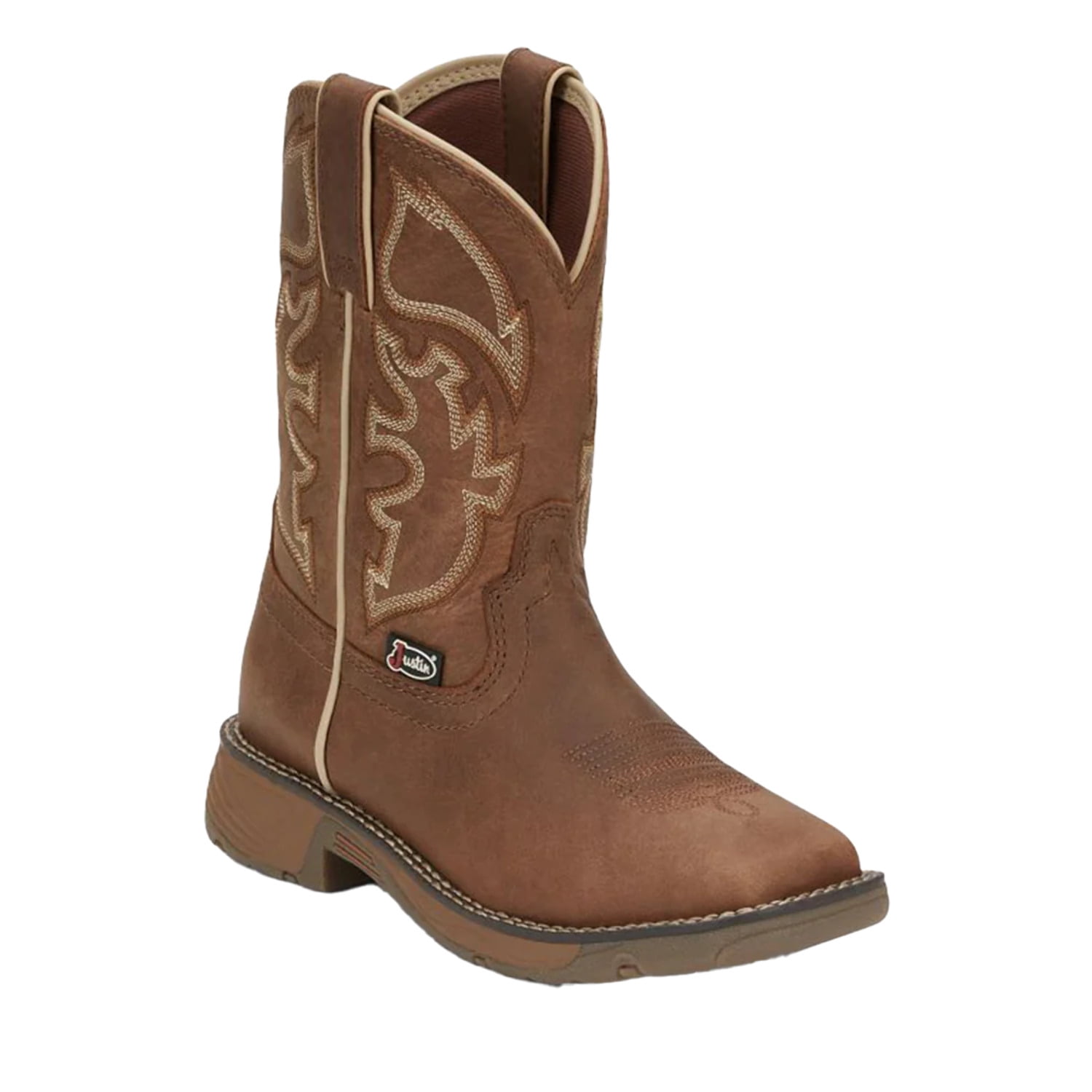 Justin Children's Rush Junior Saddle Cowhide Tan Western Boots JK4330 ...