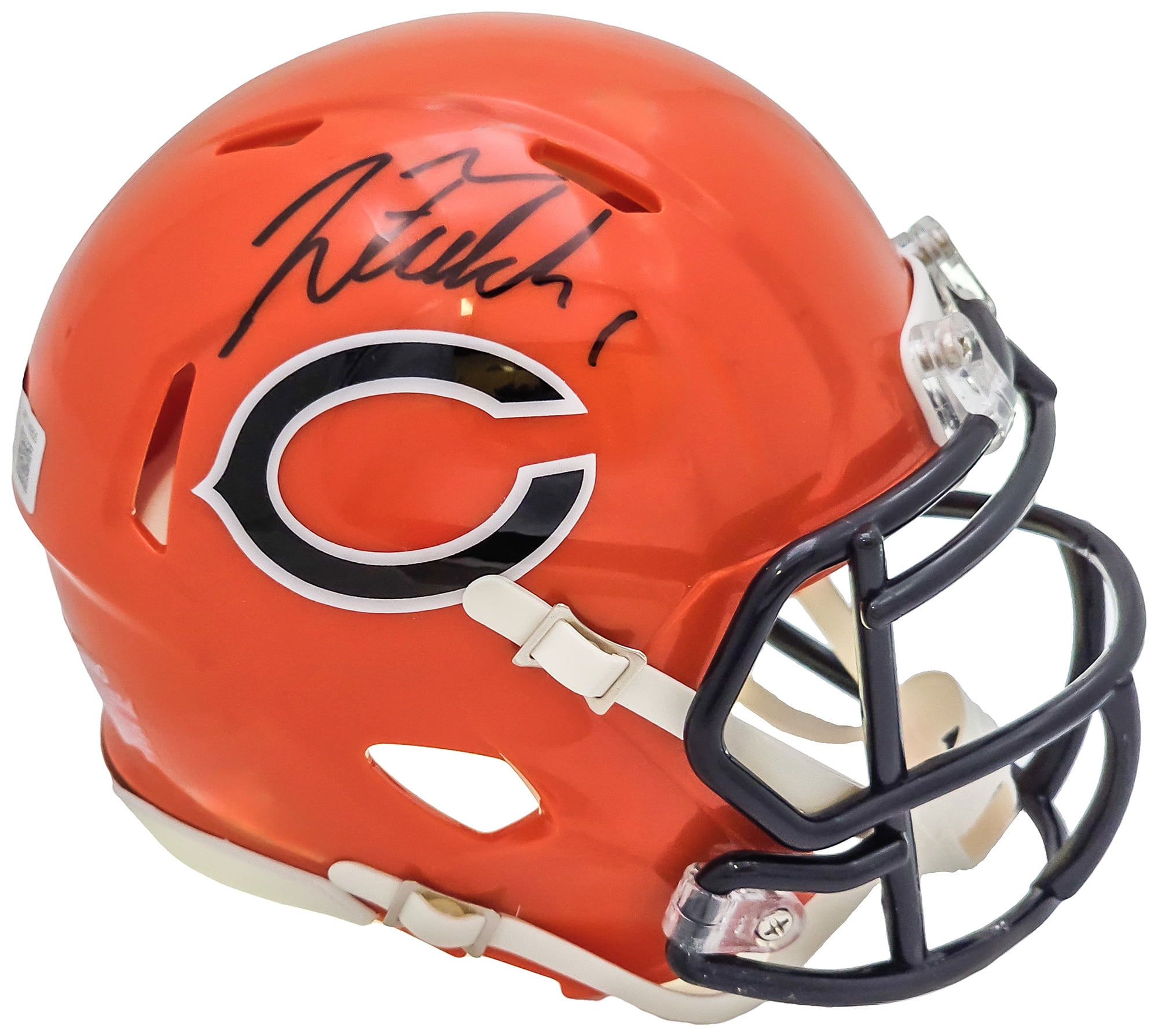 Justin Fields Autographed Chicago Bears 2022 Alternate Orange Speed ...