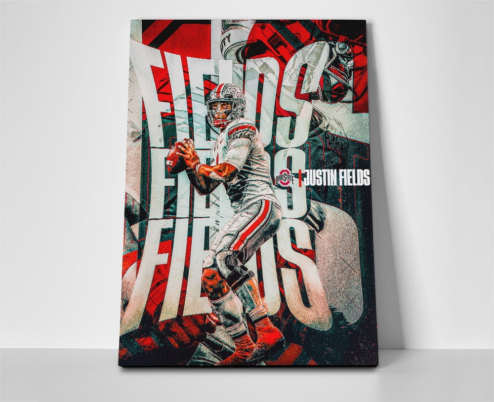 Justin Fields Ohio State Poster or Wrapped Canvas - Walmart.com