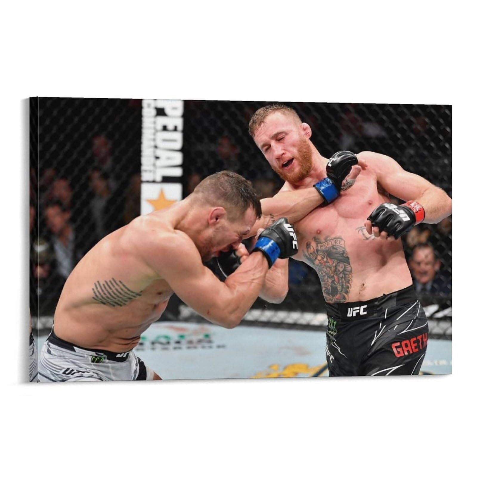 Justin Gaethje Fighting Athlete Poster Posters Art Print Wall Photo ...