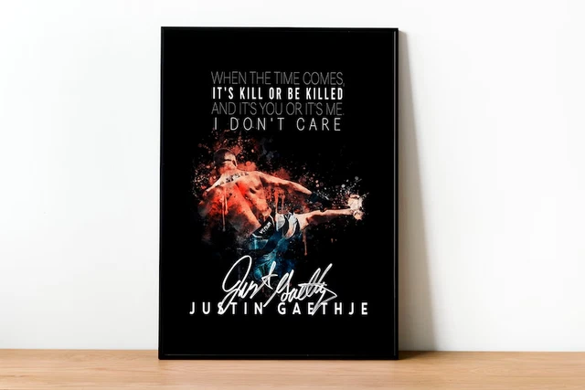 Justin Gaethje Mma Wall Art Boxing Poster Fighter Legends Vintage Fight ...