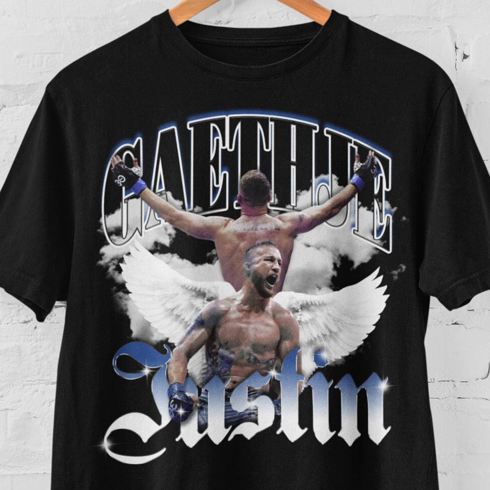 Justin Gaethje The Highlight MMA Vintage 90s Retro Graphic Collage T ...