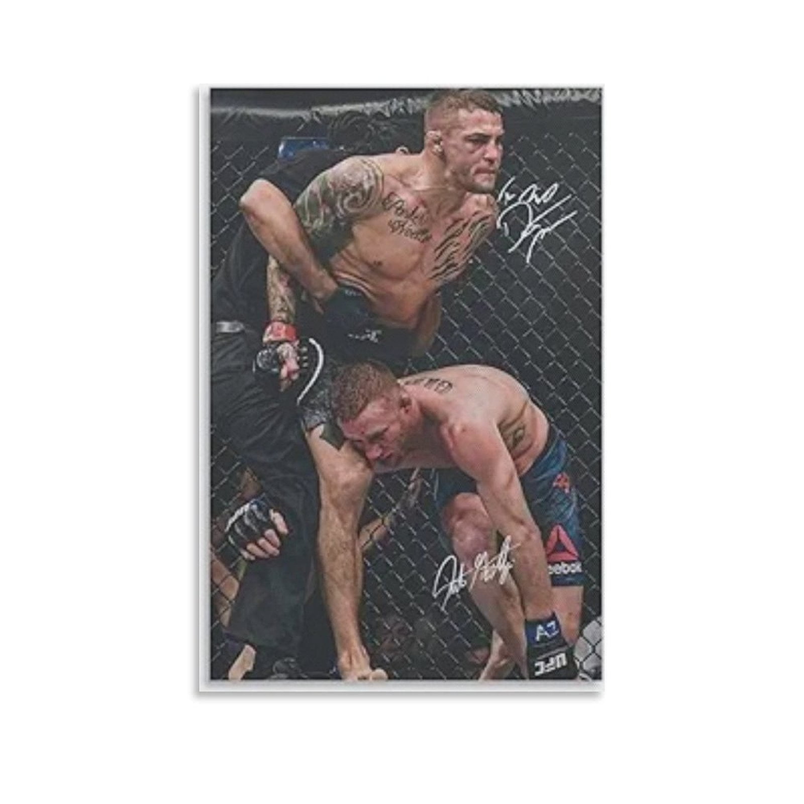 Justin Gaethje VS Dustin Poirier Match Signed Poster Canvas Wall Art ...