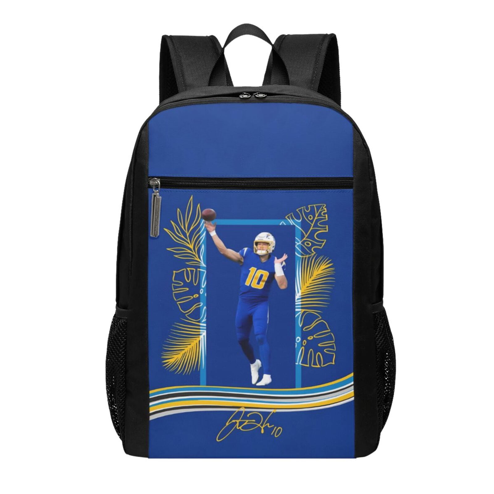 Justin Herbert Custom Simple Casual Sports Backpack, Football Team Logo ...