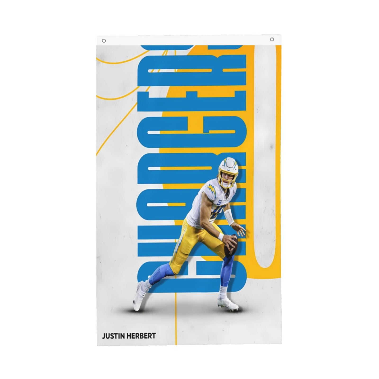 Justin Herbert Player Flags American Football Double-Sided Cheering ...