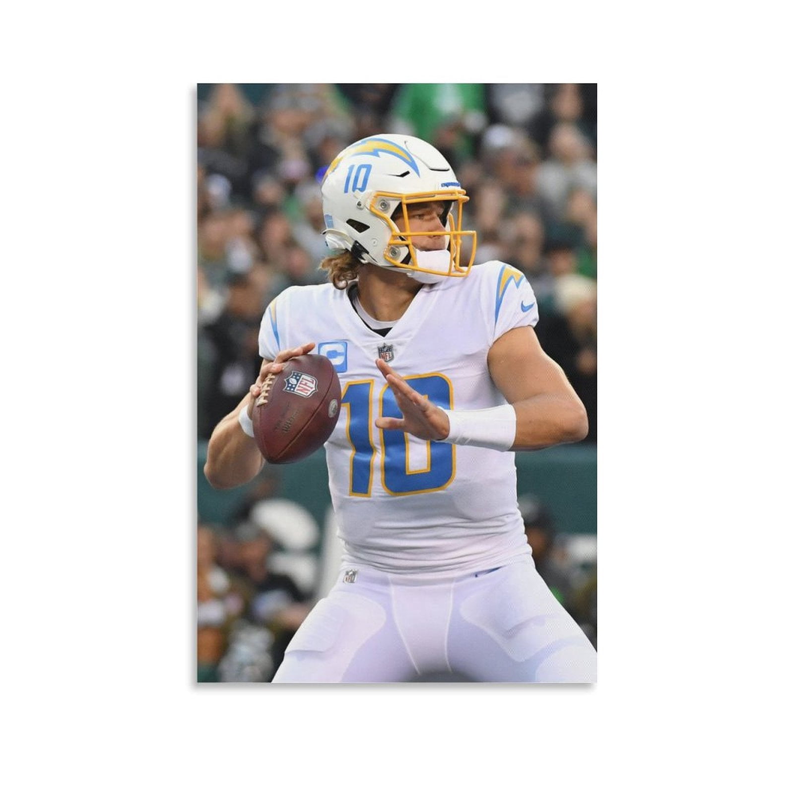 Justin Herbert Posters Football Star Painting On Canvas Wall Art Poster ...