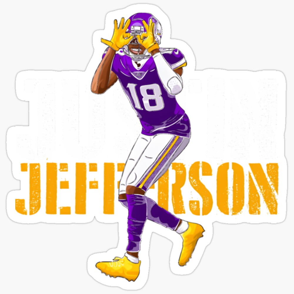 Justin Jefferson Classic Sticker Baseball Sticker, Football Sticker ...