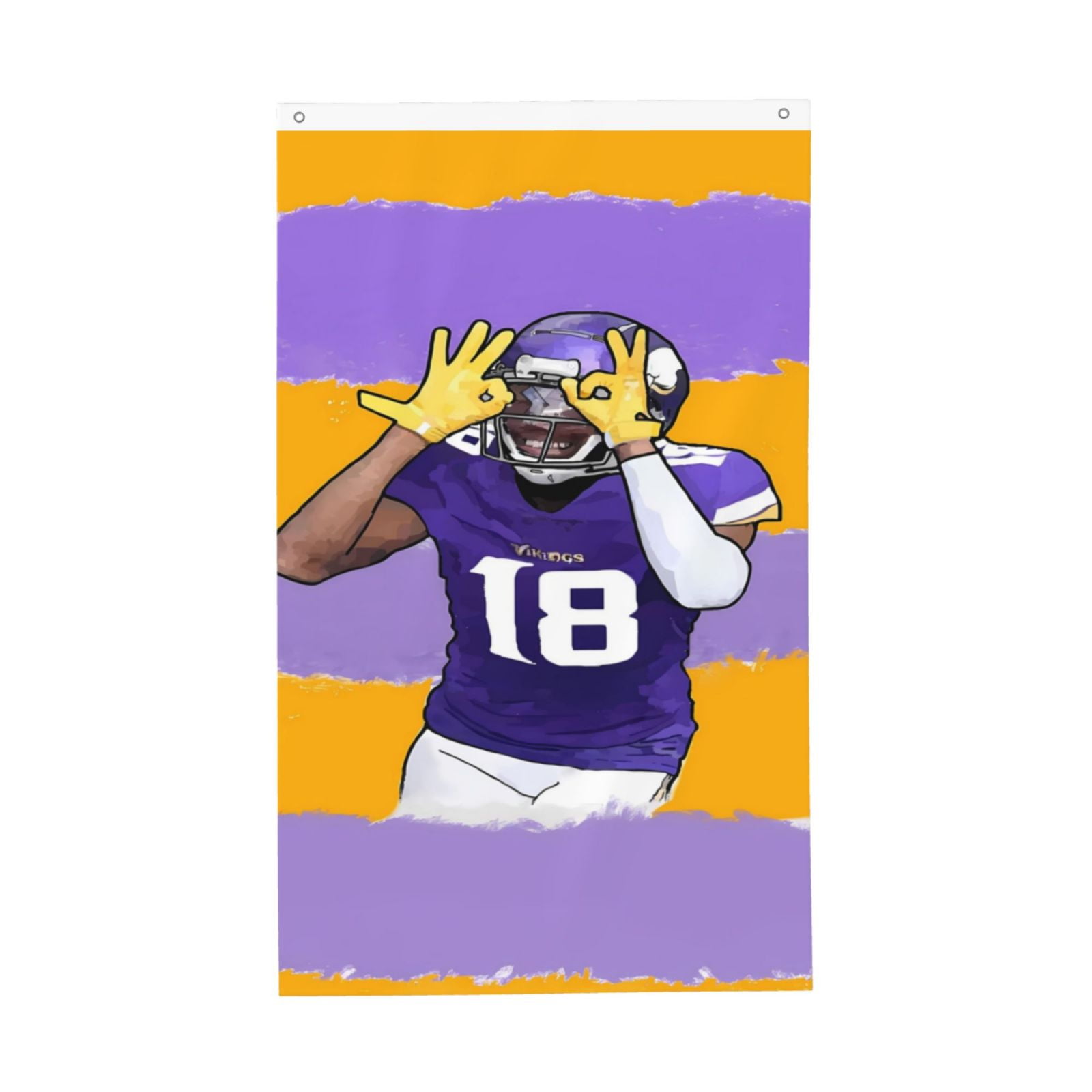 Justin Jefferson Player Flags American Football Double-Sided Cheering ...