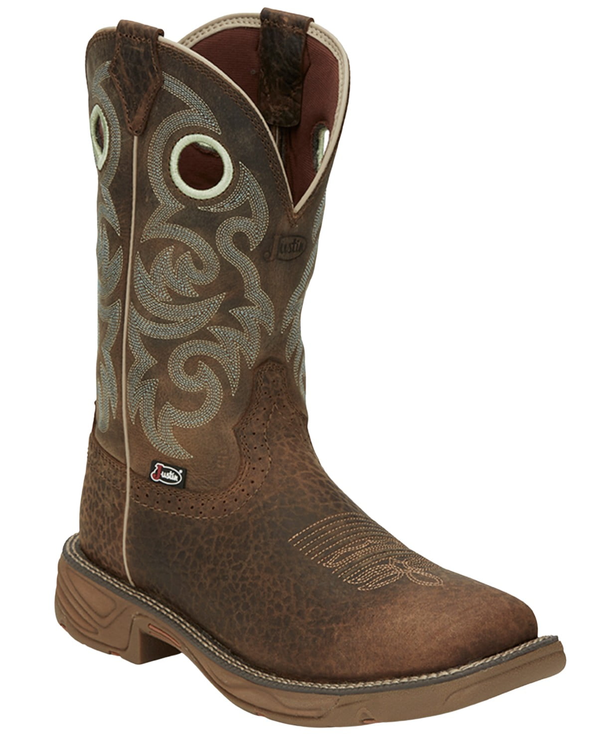 Justin Men's 11" Rush Western Boot Broad Square Toe - SE7403 11 EE US ...