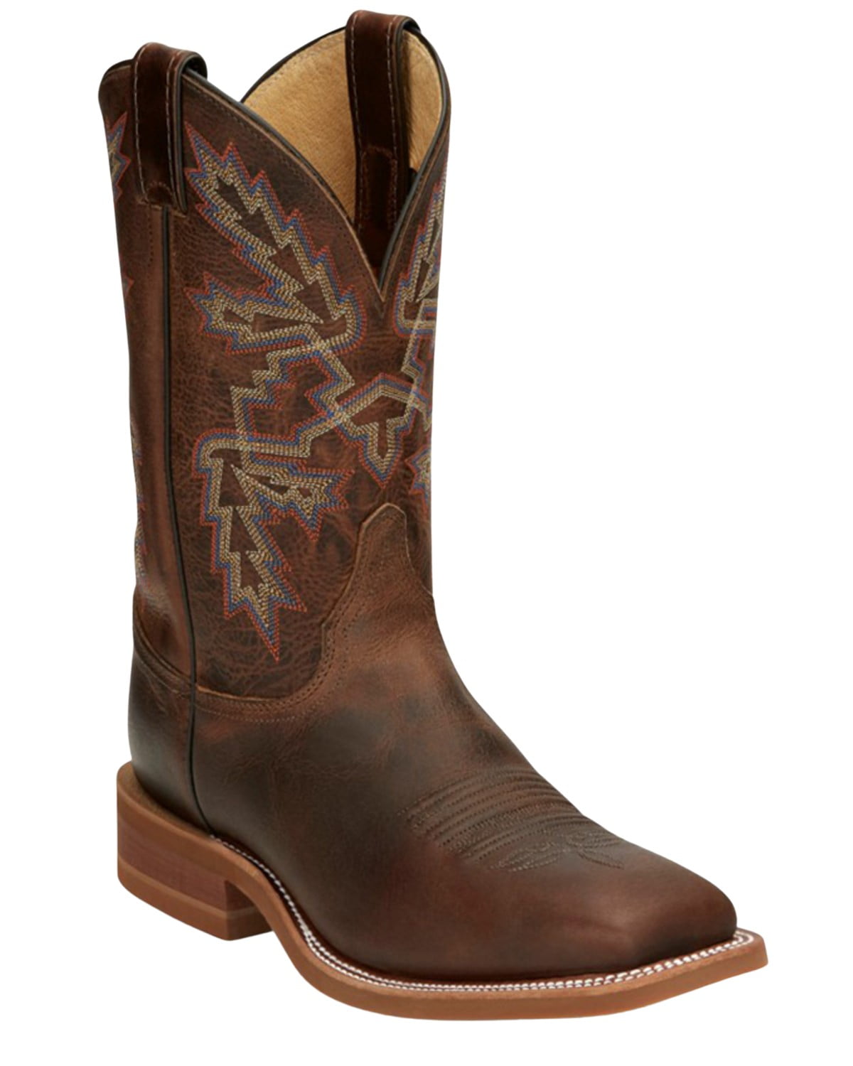 Justin Men's Bent Rail Bender Performance Western Boot Broad Square Toe ...