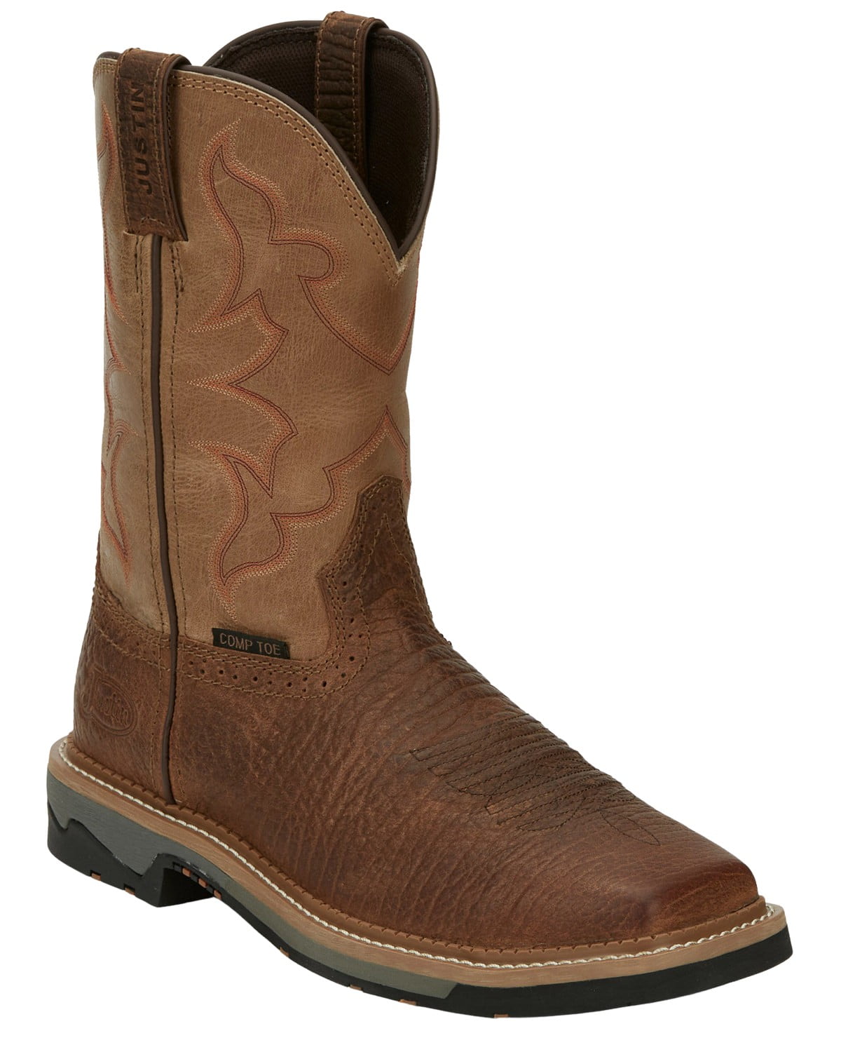 Justin Men's Boot Barn Carbide Western Work Composite Toe - MJ2202 10 ...