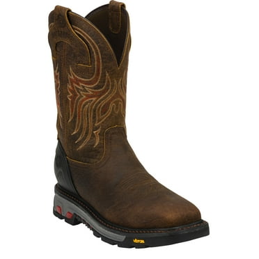 Justin Original Work Boots Men's Stampede Steel Toe Square Toe Work ...