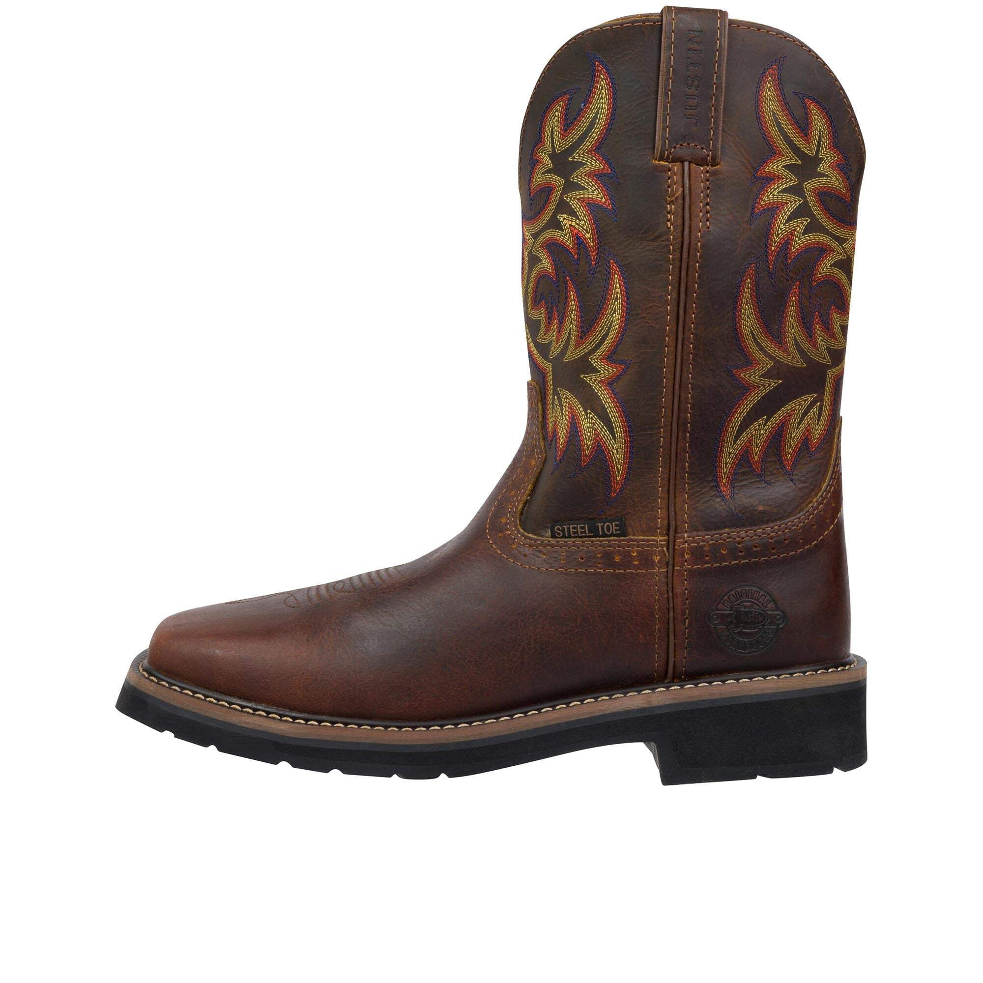 Justin Work Boots Men's Stampede Steel Toe Square Toe, Electrical ...