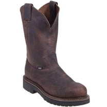 Justin Original Men's Stampede Steel Toe Square Work Boot, Rugged Tan ...