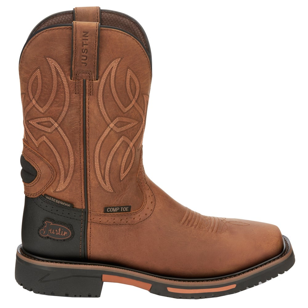 Justin Original Workboots Mens Dallen 11 Inch Waterproof Composite Toe ...