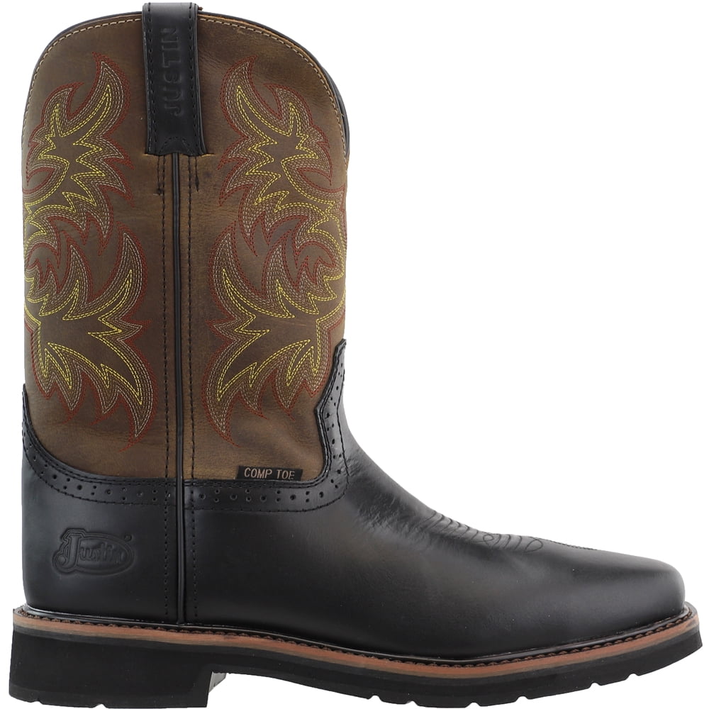 Justin Original Workboots Mens Driller 11 Inch Electrical Composite Toe ...