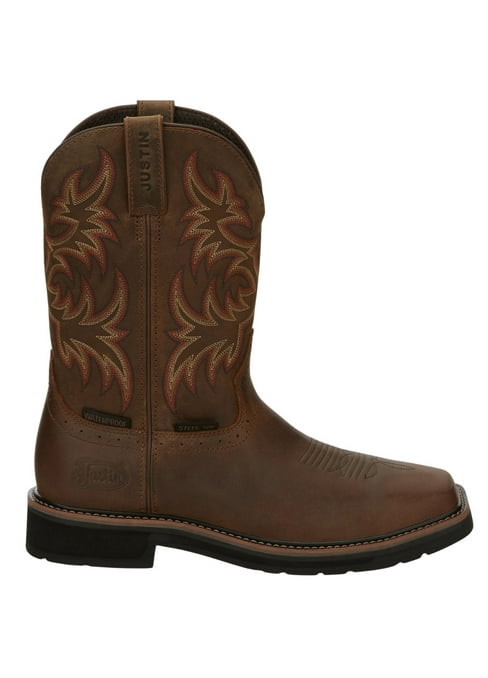 Justin Original Work Boots Men's Stampede Steel Toe Square Toe Work ...