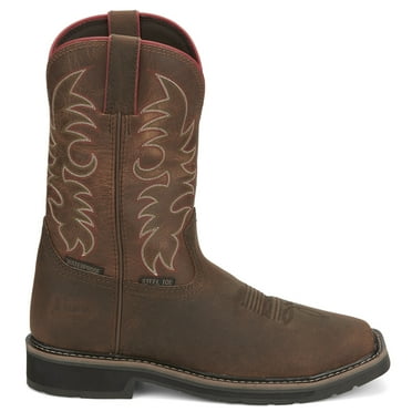 Justin Original Work Boots Men's Stampede Steel Toe Square Toe Work ...