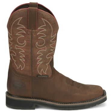 Justin Original Work Boots Men's Stampede Steel Toe Square Toe Work ...