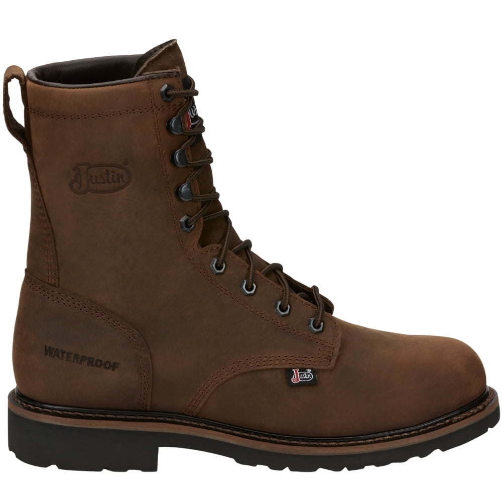 Justin Men's Drywall Waterproof Work Boot Steel Toe Brown 12 D(M) US ...
