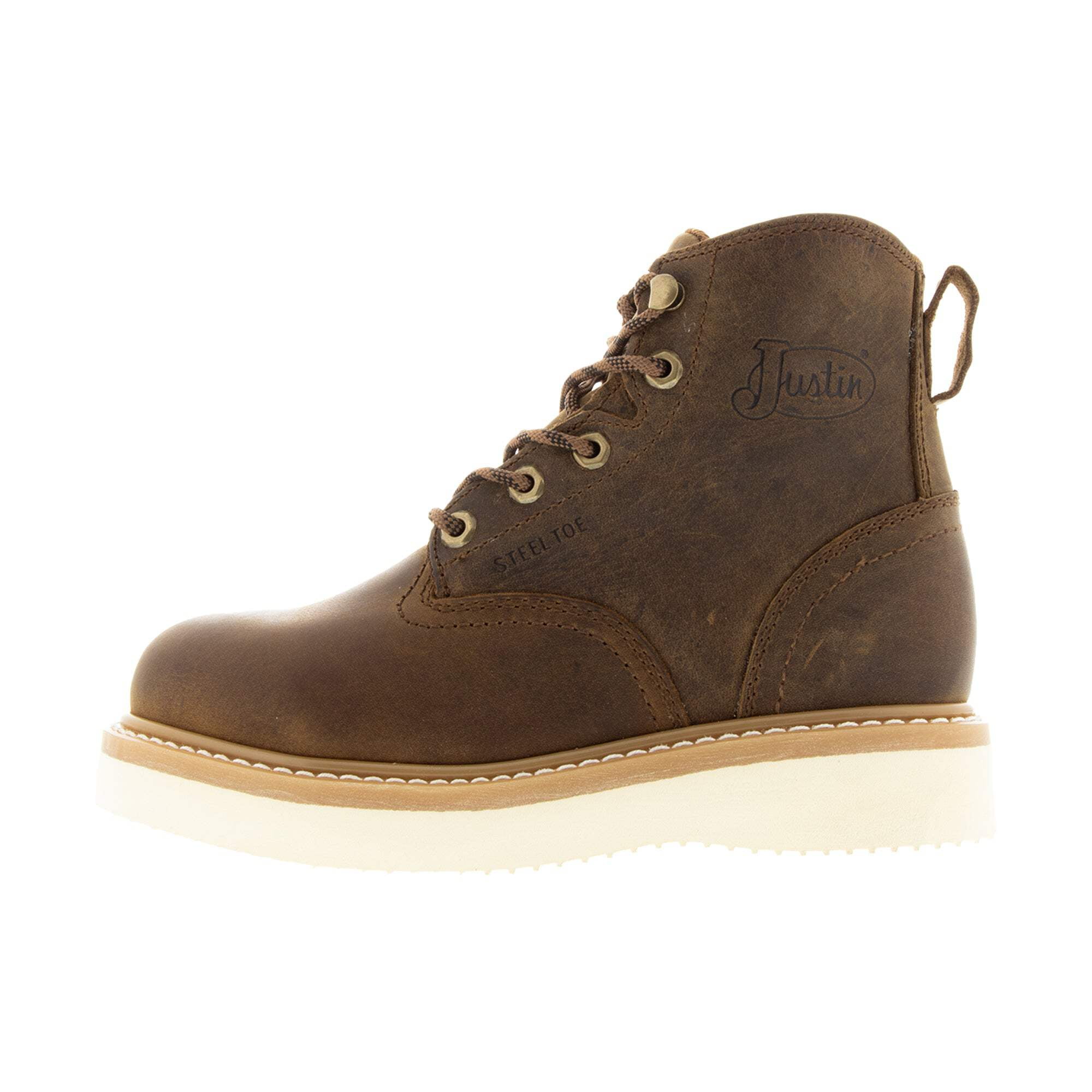Justin Men's 6" Maxwell Lace-Up Work Boot Steel Toe - OW709 10.5 EE US ...
