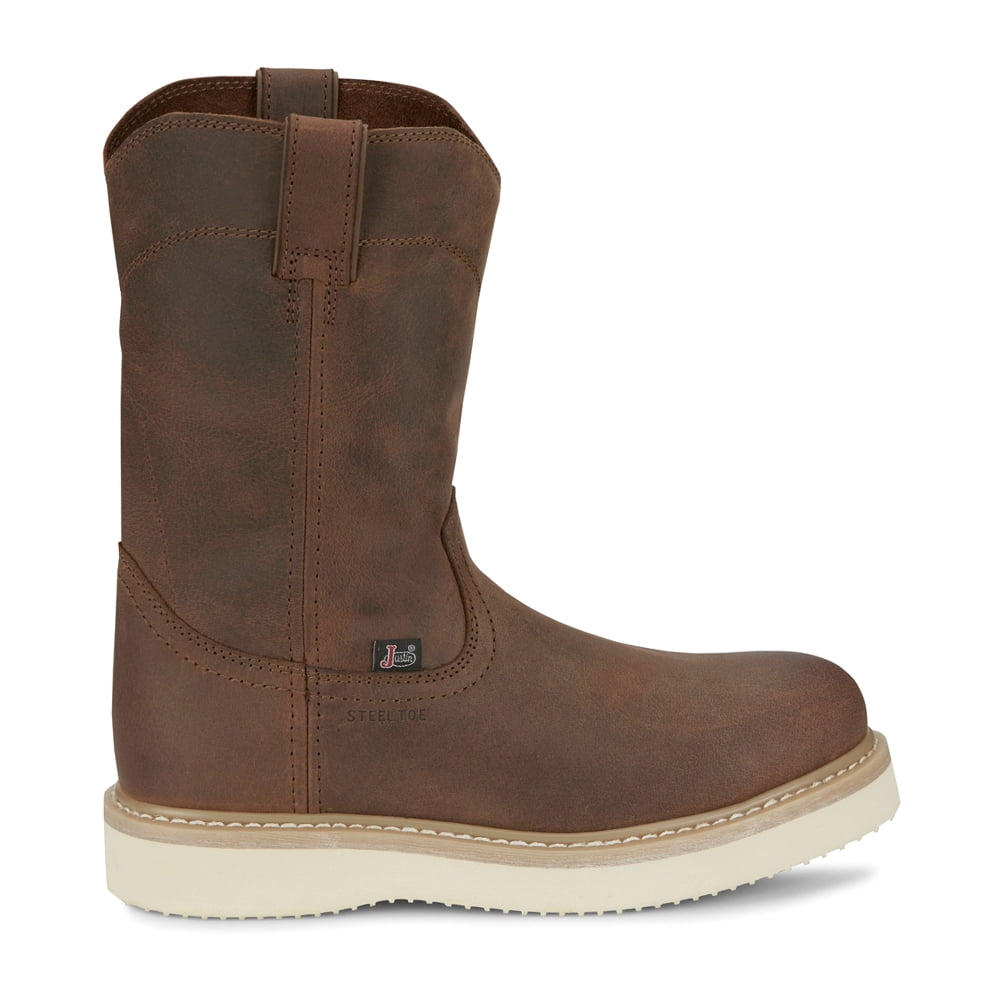 Justin Original Workboots Mens Ram 10 Inch Steel Toe Work Safety Shoes - Walmart.com