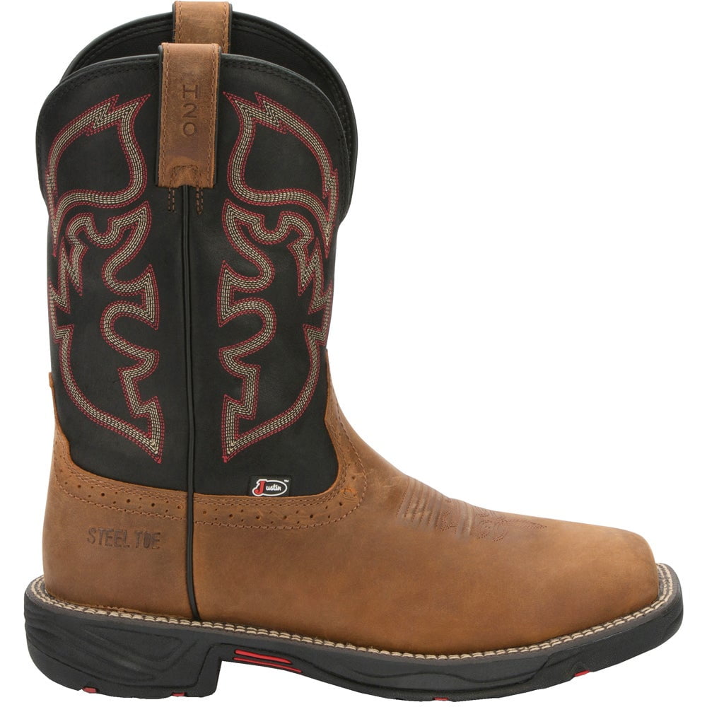 Justin Original Workboots Mens Stampede Rush Composite Toe Eh Pull On ...