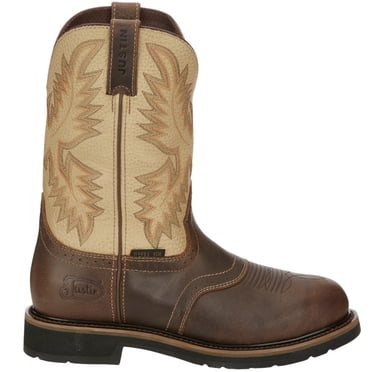 Justin Original Work Boots Men's Stampede Steel Toe Square Toe Work ...